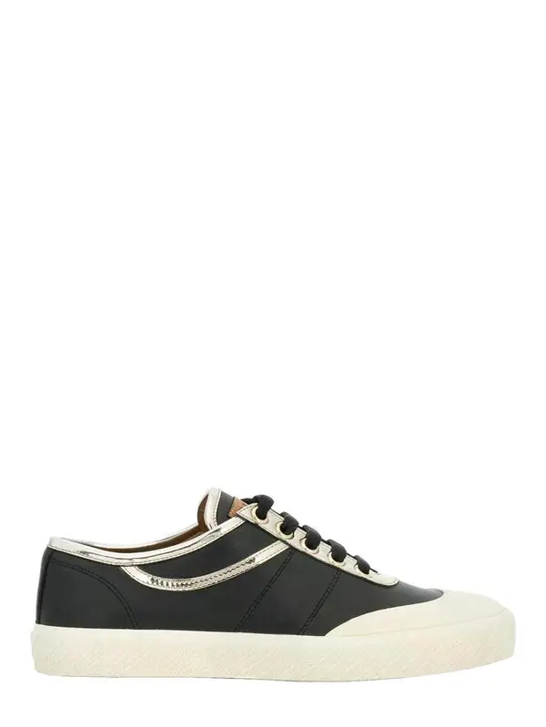 Bally Leather Low Top Sneakers - Black