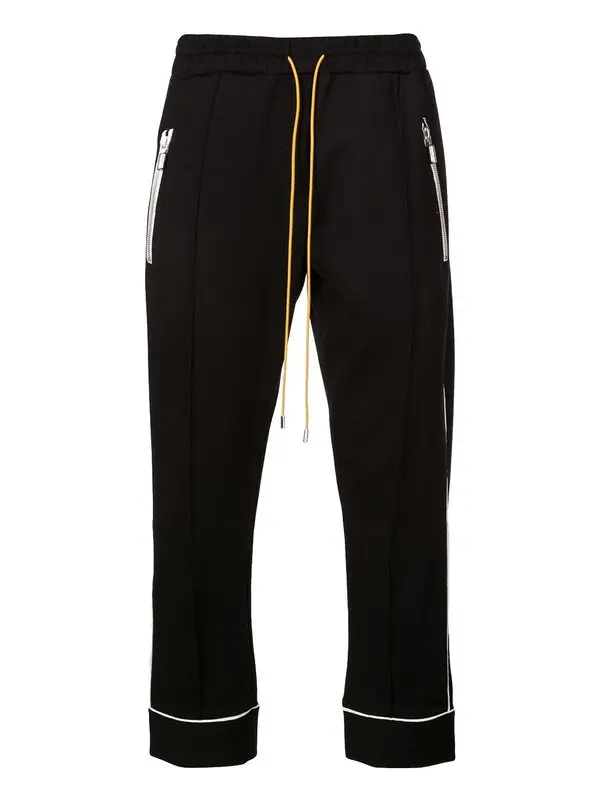 Rhude Contrasting-trim Track Pants - Black