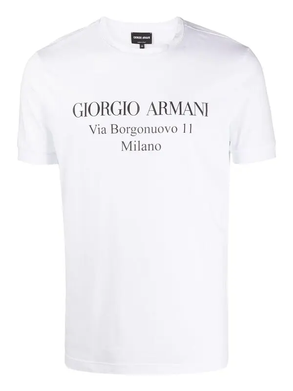 Giorgio Armani Logo Print T-shirt - White