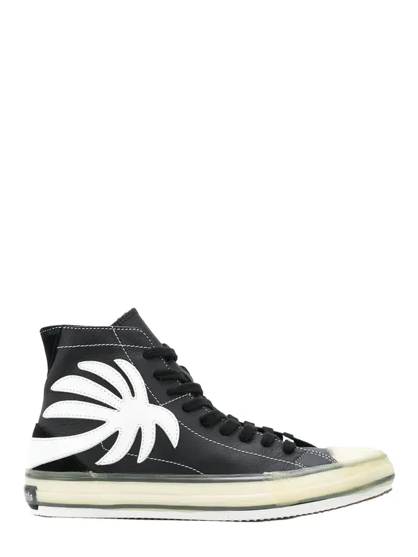 Palm Angels Palm Tree High-top Sneakers - Black