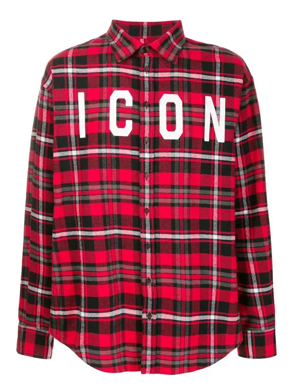 Dsquared2 Icon Plaid Shirt - Red