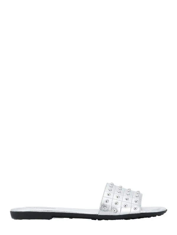 TOD'S Studded Slides - Metallic