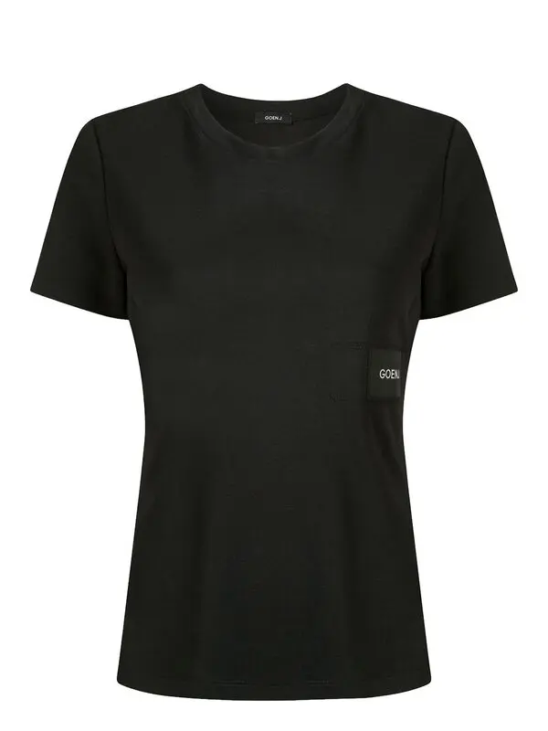 Goen.j Logo Patch T-shirt - Black