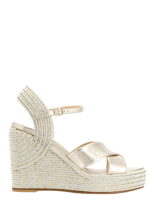 JIMMY CHOO Dellena 100mm Espadrille - Gold