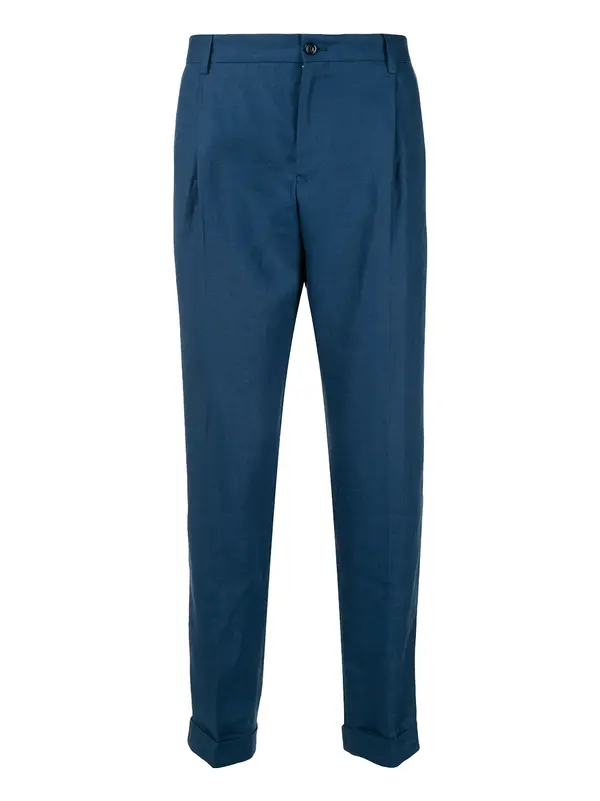 Dolce & Gabbana Linen Chino Trousers - Blue