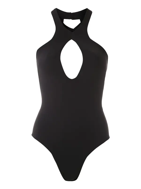 AMIR SLAMA Central Keyhole Body - Black