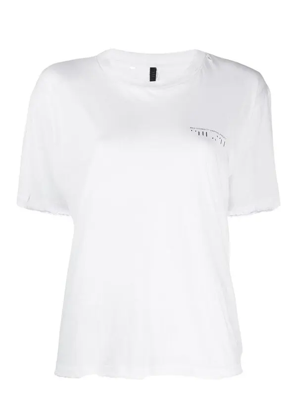 BEN TAVERNITI UNRAVEL PROJECT Contrasting Print T-shirt - White