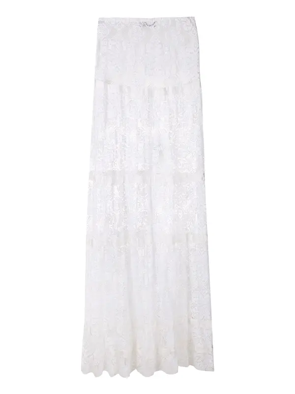 AMIR SLAMA Lace Maxi Skirt - White