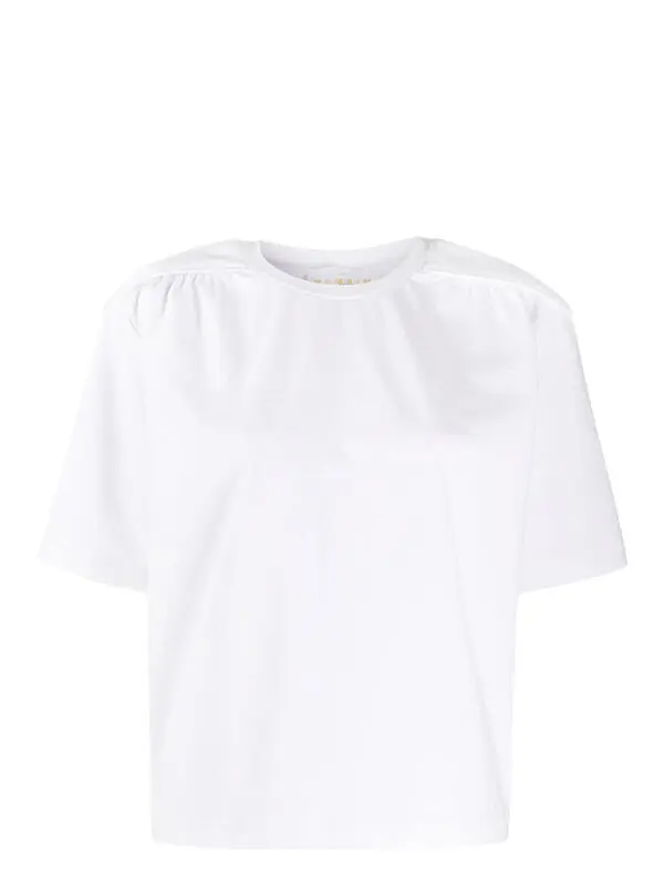 Remain Birger Christensen Piped-shoulder T-shirt - White