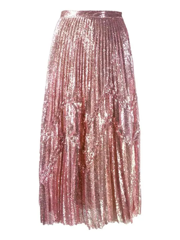 Marco De Vincenzo Sequined Midi Skirt - Pink