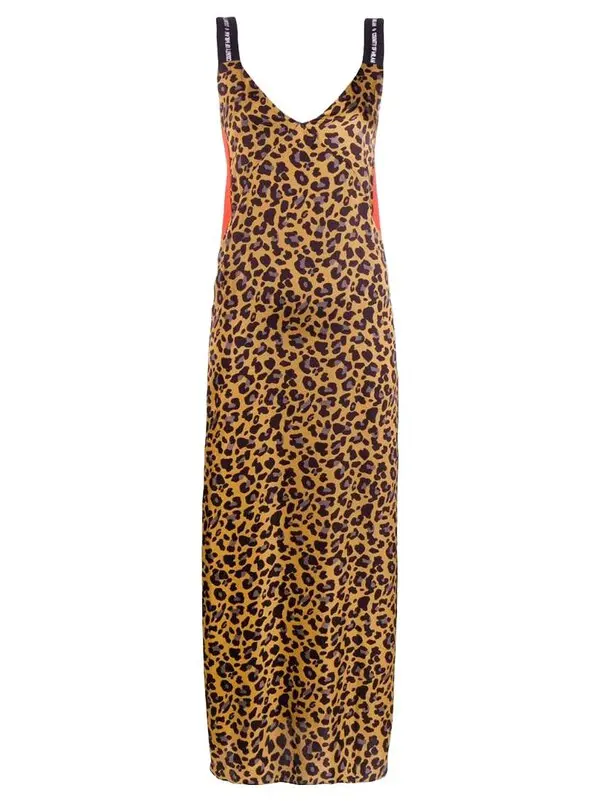 COUNTY OF MILAN Leopard-print Slip Dress - Brown