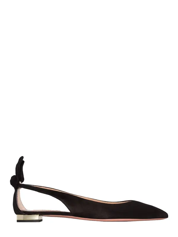 AQUAZZURA Bow Tie Ballerina - Black