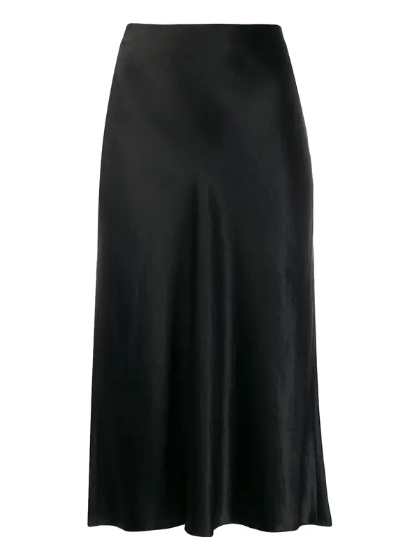 Vince High-waisted Midi Skirt - Black