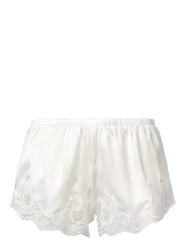 Dolce & Gabbana Lace-detail Satin Shorts - White