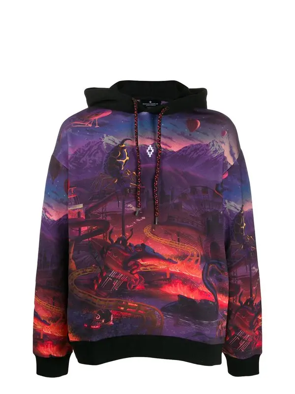COUNTY OF MILAN Fantasy Print Hoodie - Purple
