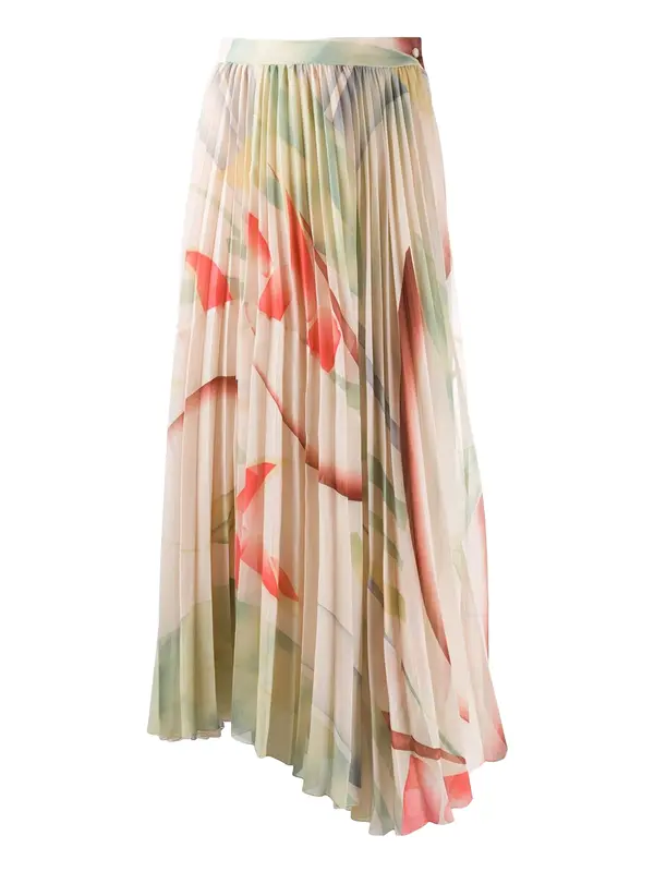 Etro Pleated Maxi Skirt - Neutrals