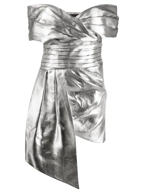 Alexandre Vauthier Off-the-shoulder Mini Dress - Silver