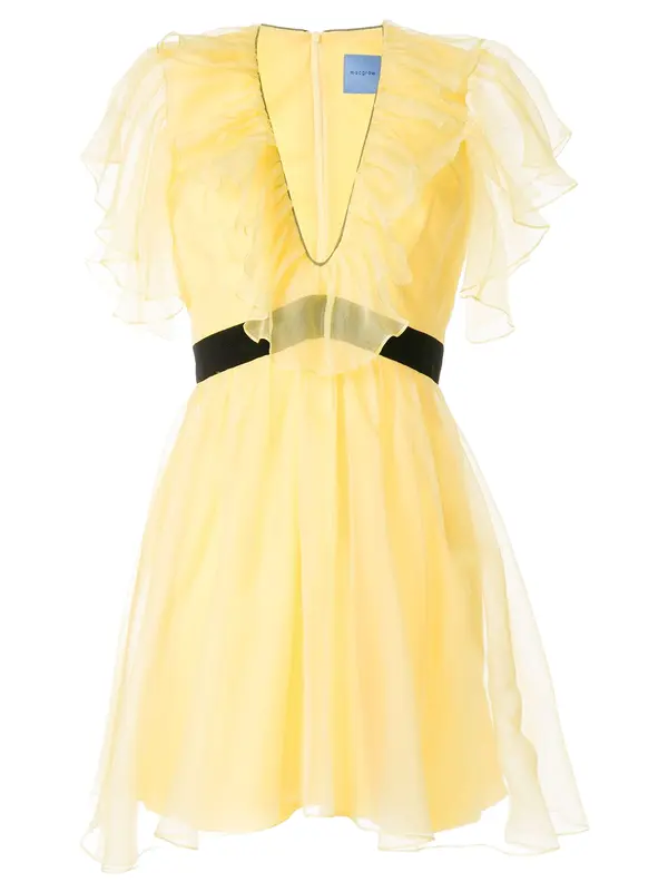 MACGRAW Sandpiper Ruffled Dress - Yellow