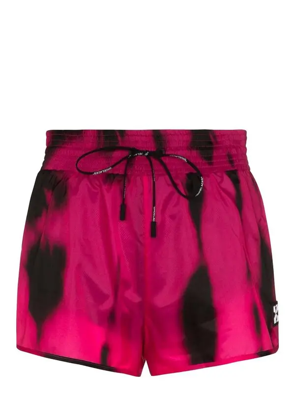 Off-White High Waist Tie-dye Shorts - Pink