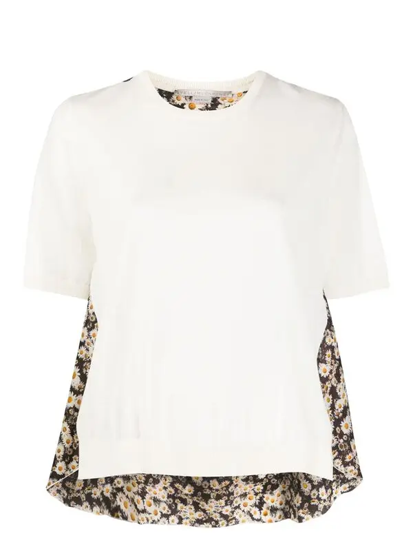 Stella McCartney Daisy Print Layered Blouse - Neutrals