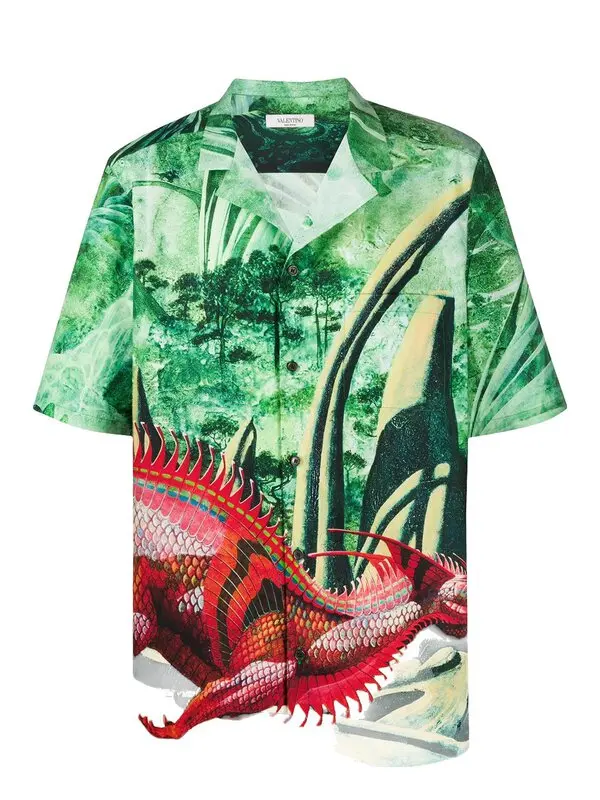 Valentino Garavani Graphic Print Shirt - Green