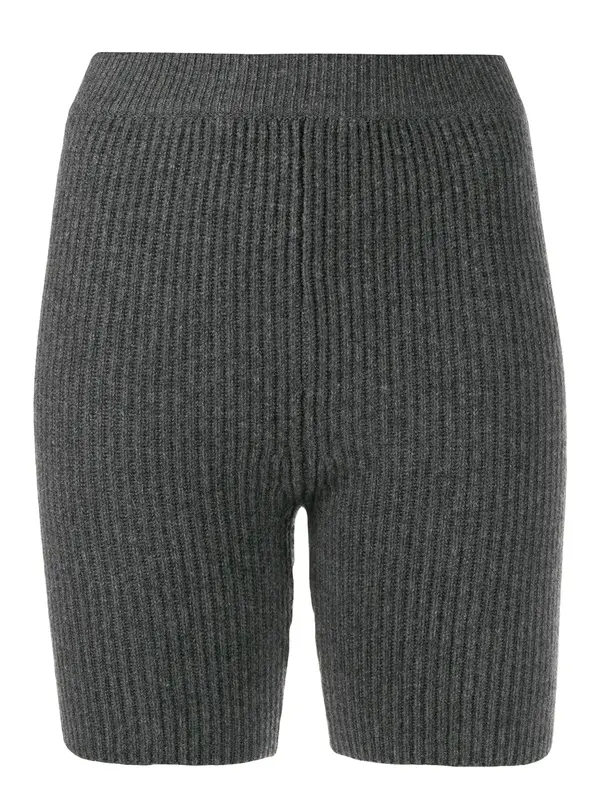 Cashmere In Love Mira Knitted Biker Shorts - Grey