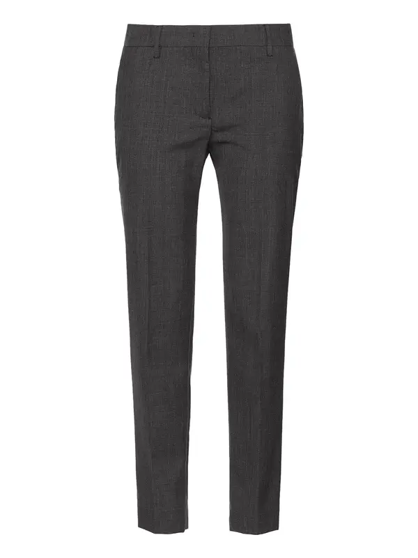 Prada Cropped Tailored Trousers - Grey