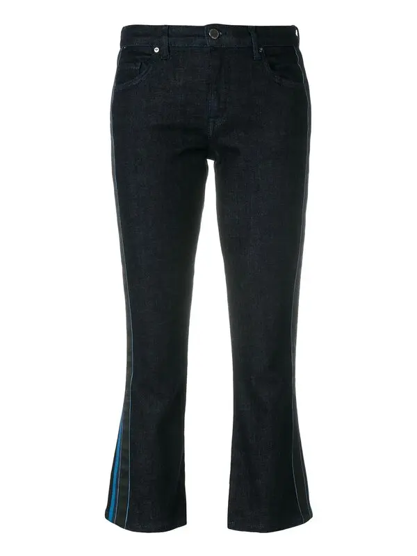 Victoria Beckham Flared Cropped Jeans - Blue