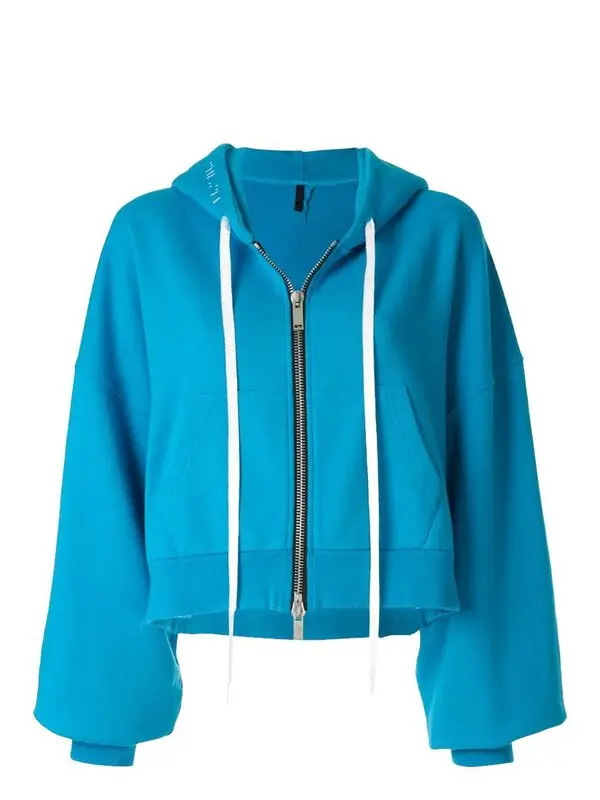 BEN TAVERNITI UNRAVEL PROJECT Hooded Bomber Jacket - Blue