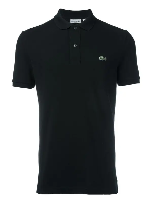 Lacoste Logo Patch Polo Shirt - Black