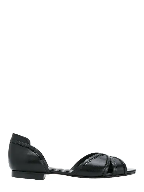 STUDIO CHOFAKIAN Panelled Ballerinas - Black