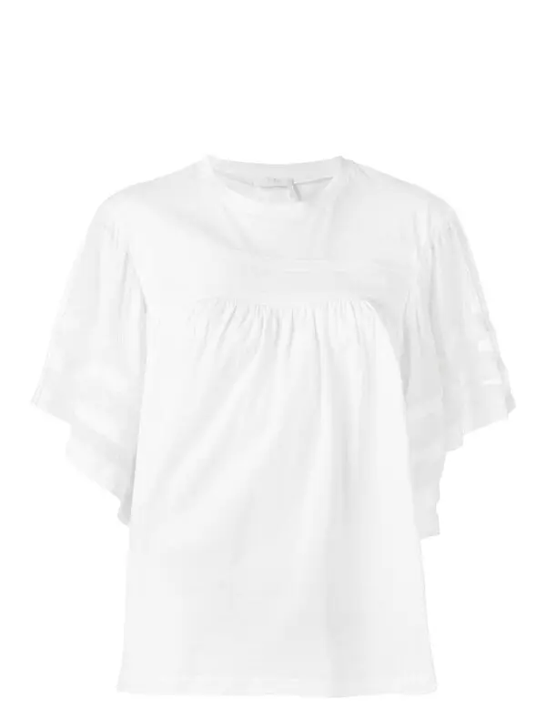 Chloé Three-quarter Sleeve Blouse - White