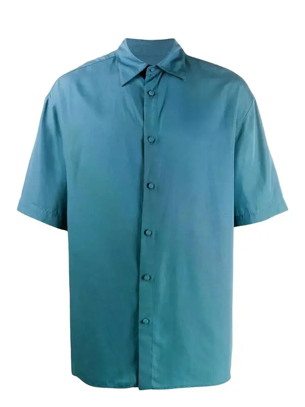 Valentino Garavani Short-sleeved Oversized Shirt - Blue