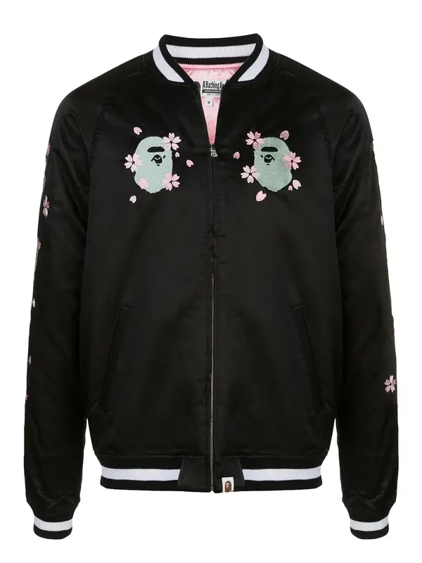 A BATHING APE Sakura Souvenir Jacket - Black