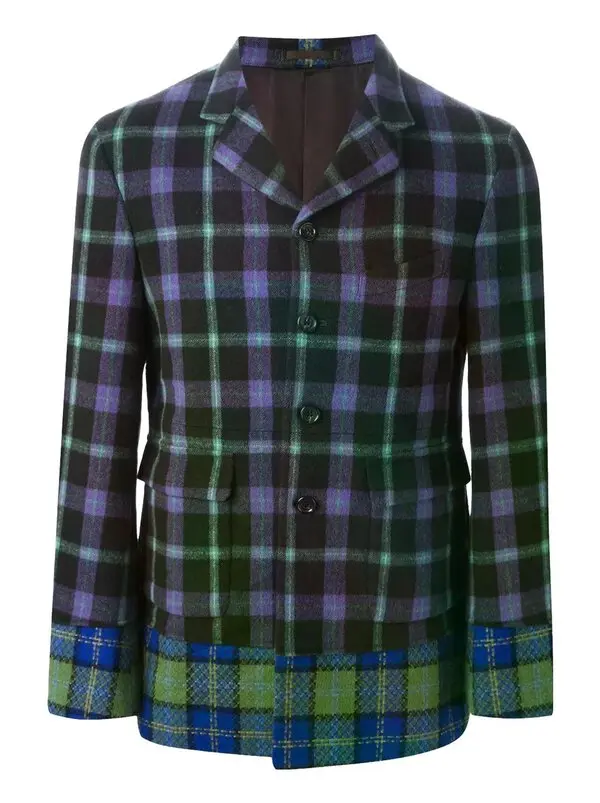 Comme Des Garçons Multi Tartan Blazer - Multicolour