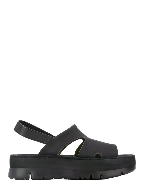 Camper Oruga Leather Sandals - Black
