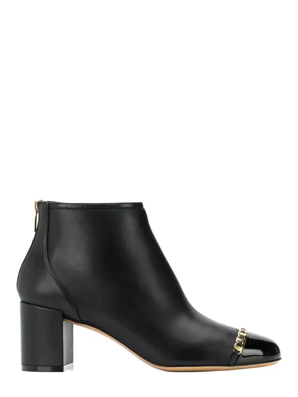 FERRAGAMO 95mm Vara Chain Boots - Black