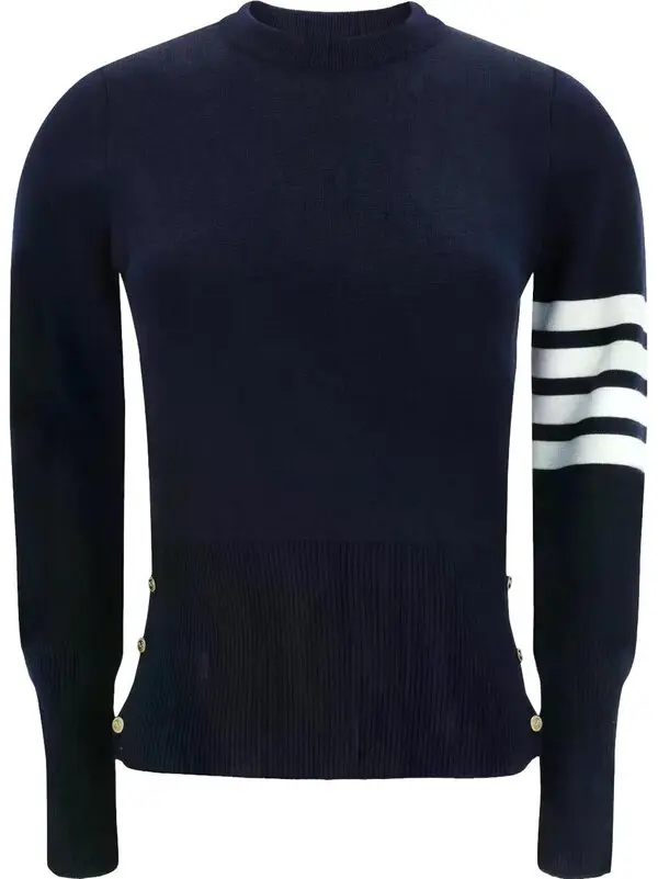 Thom Browne 4-bar Milano Stitch Jumper - Blue
