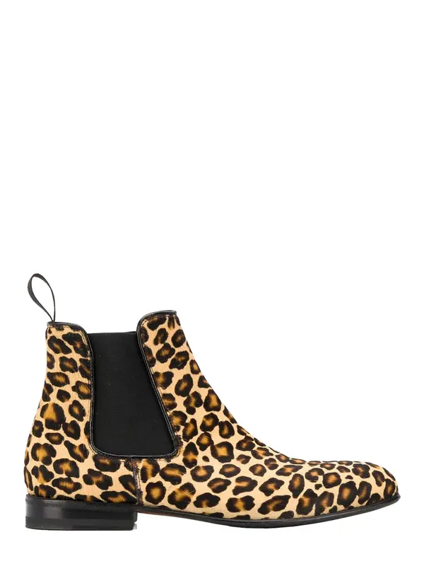 SCAROSSO Lexi Zebra Print Chelsea Boots - Neutrals