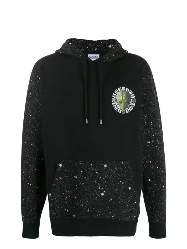 SSS WORLD CORP Galaxy Cotton Hoodie - Black