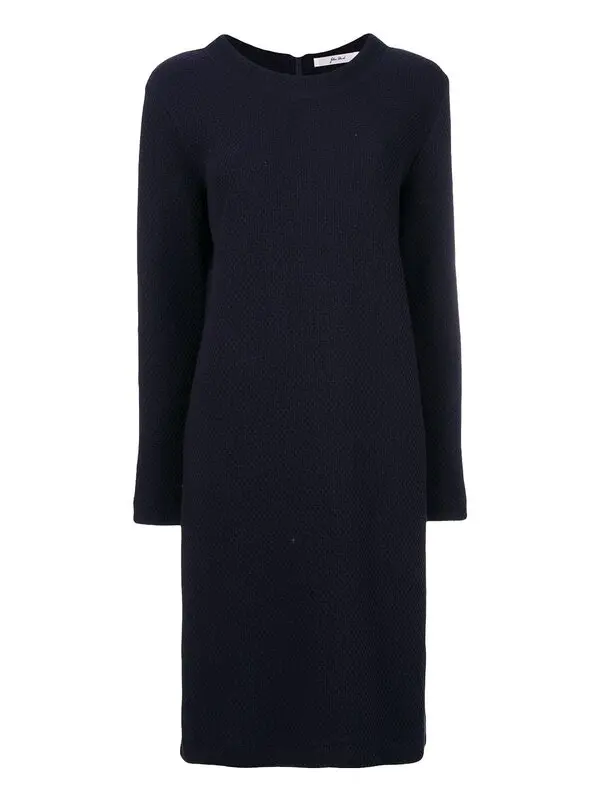 Julien David Textured Knit Shift Dress - Blue