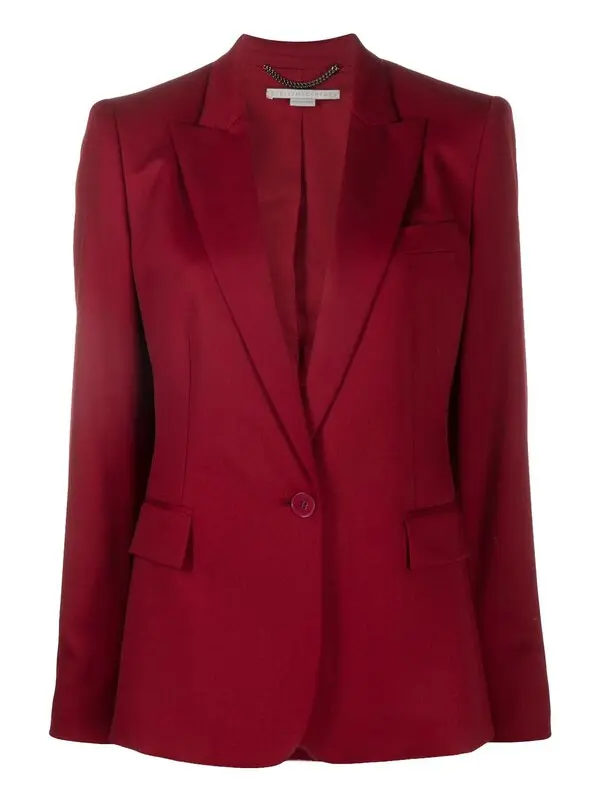 Stella McCartney Slim-fit Single-breasted Wool Blazer - Red
