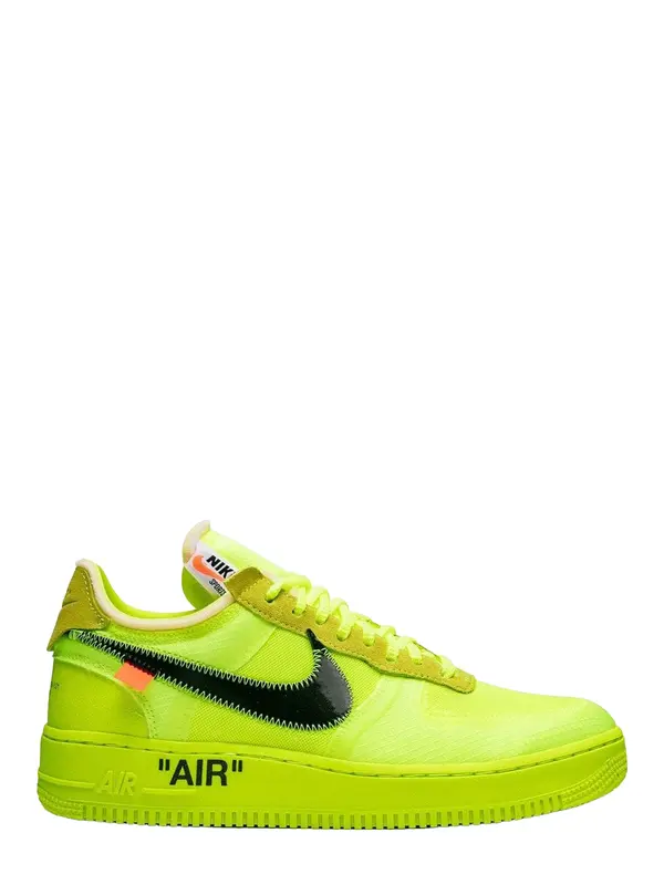 Nike X Off White The : Air Force 1 Low Volt Sneakers - Green