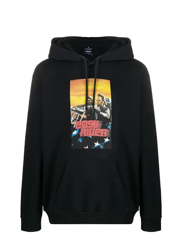 COUNTY OF MILAN Easy Rider" Printed Hoodie - Black
