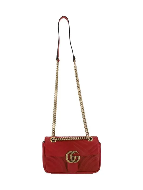Gucci Gg Marmont Matelassé Mini Bag - Red