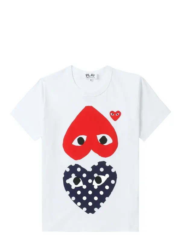 Play Comme Des Garcon Logo-print Cotton T-shirt - White