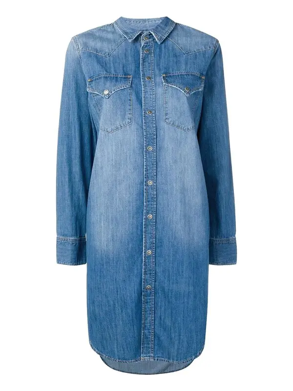 DIESEL Denim Shirt Dress - Blue