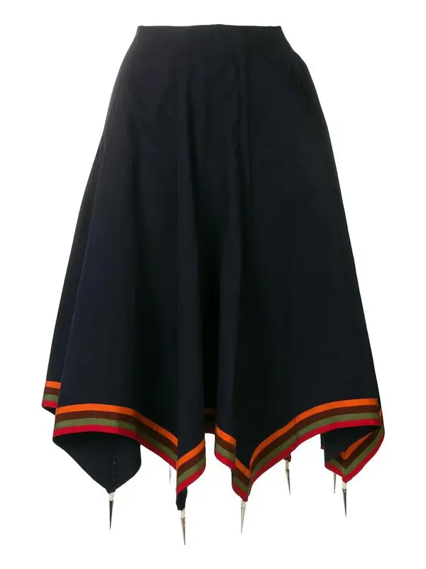 JW Anderson Contrast Trim Asymmetric Skirt - Blue