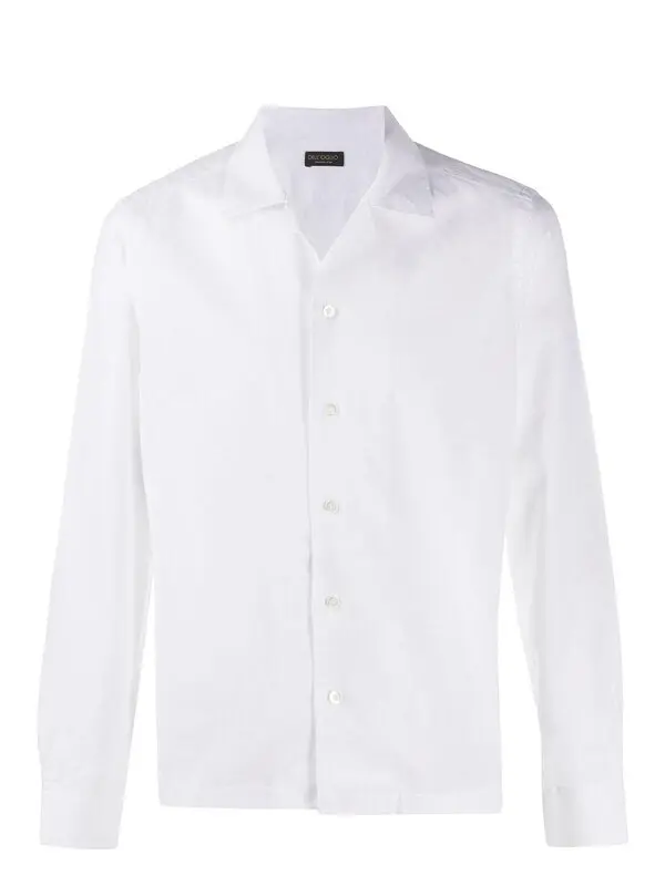 DELL'OGLIO Long Sleeved Buttoned Shirt - White