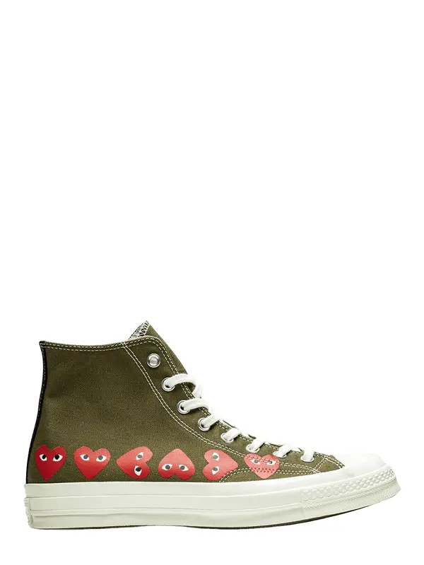 CONVERSE Comme Des Garçons Play X Chuck 70 Hi Sneakers - Green